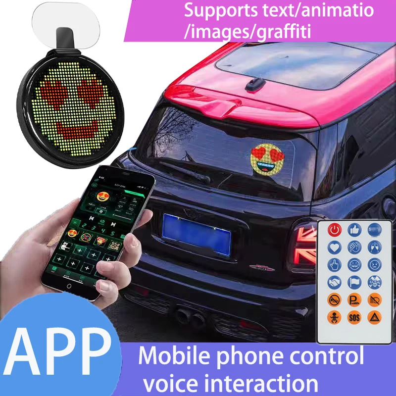 Car-APP-Control-Rear-Windshield-Display-Pixel-Art-Display-Bluetooth ...