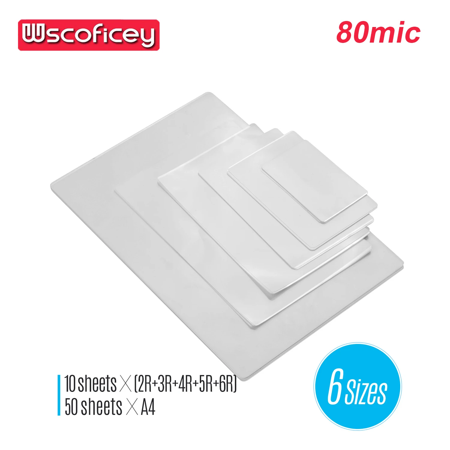 80mic Thermal Laminating Film Pouches PET Clear Sheet for Photo Paper ...