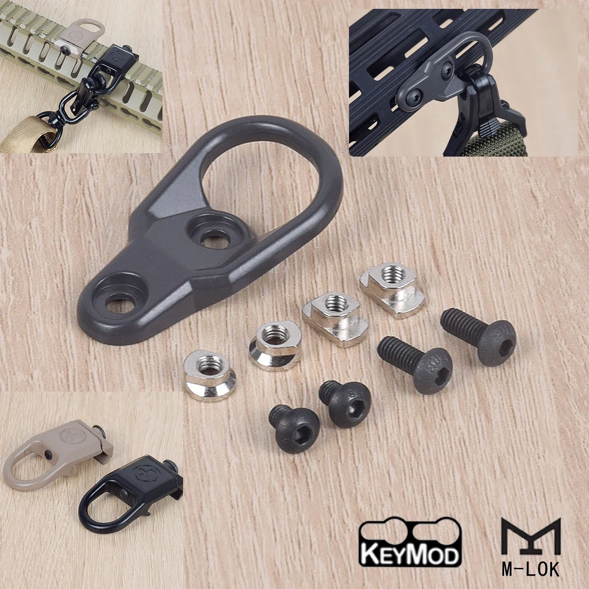 Mlok-KeyMod-Sling-Swivel-Mount-Adapter-Ca-a-Acess-rio-Quick-Release ...