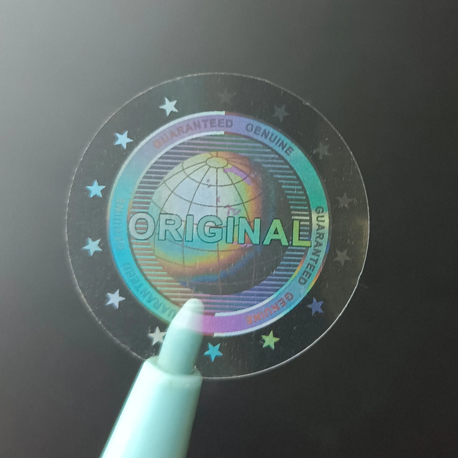 Round-Hologram-Tamper-Proof-Sticker-Transparent-Warranty-Void-Seal ...