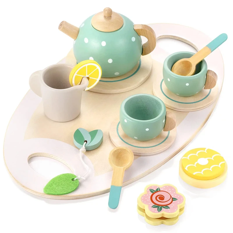 Wooden-Afternoon-Tea-Set-Toy-Pretend-Play-Food-Learning-Role-Play-Game ...