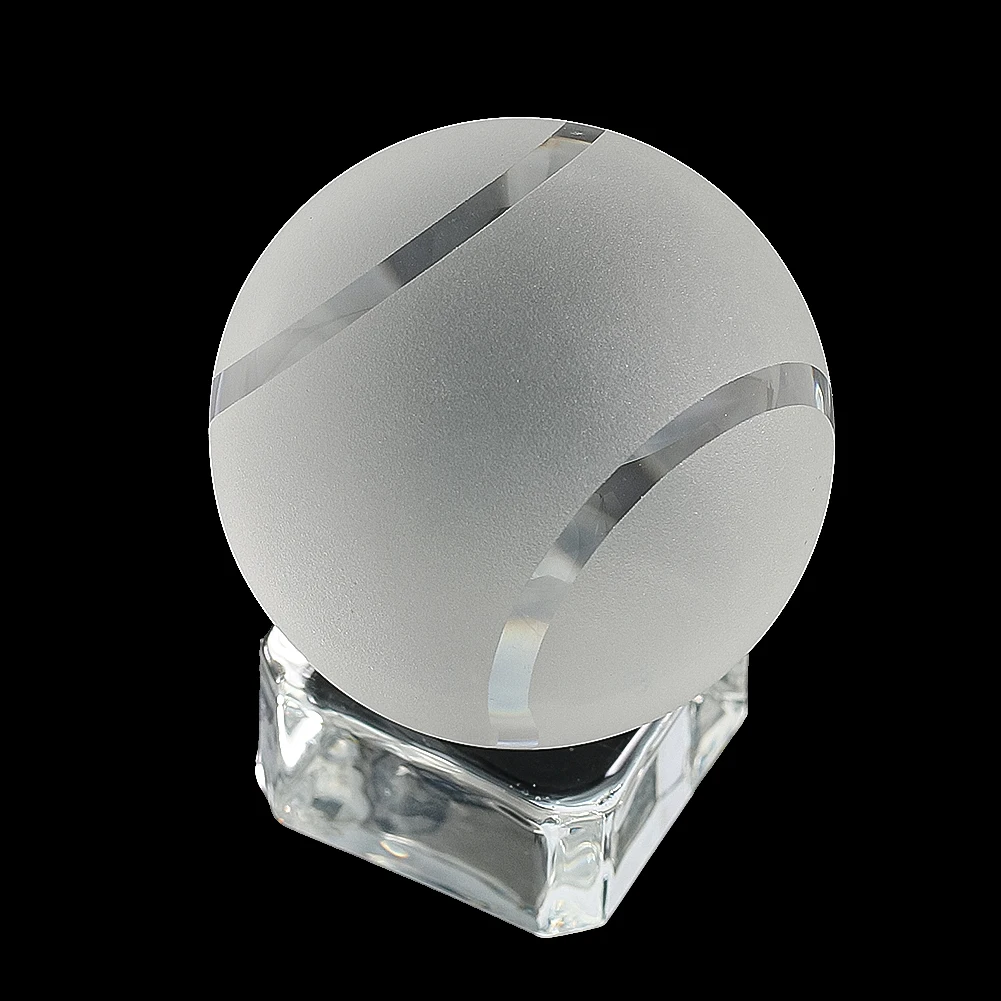 38MM Crystal Tennis Ball 3D Geometric Shape Frosted Faceted Glass Model ...