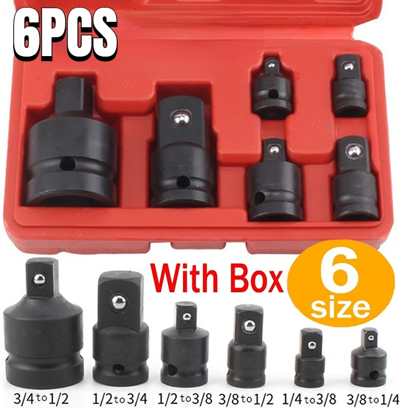 6pcs Drive Socket Adapter Converter Reducer Air Impact Craftsman Socket ...
