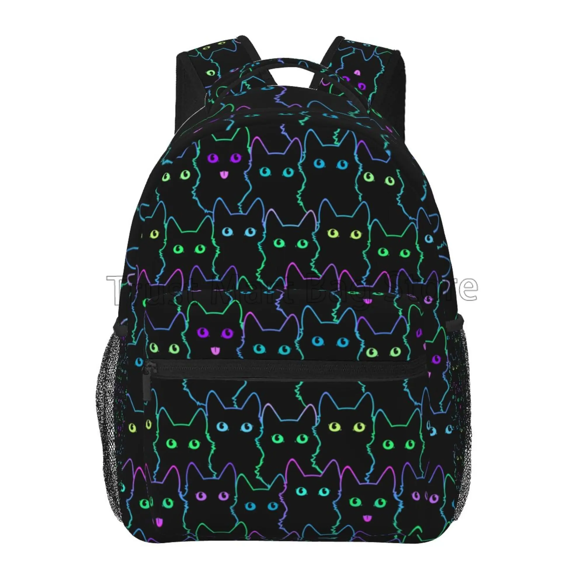 Cute-Cartoon-Black-Cats-School-Backpack-Women-Girl-Laptop-Bookbag ...