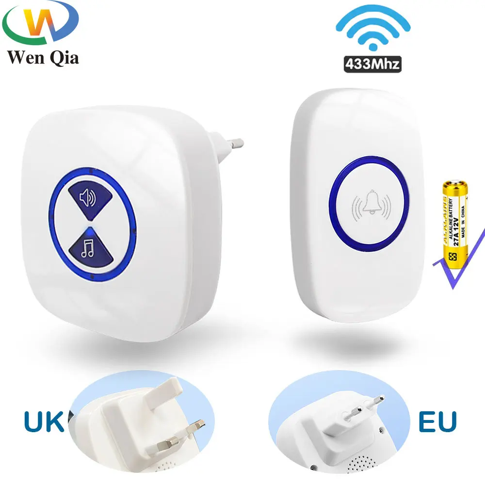 RF-Wireless-Doorbell-Large-Battery-Use-Can-Over-1-Year-Waterproof ...