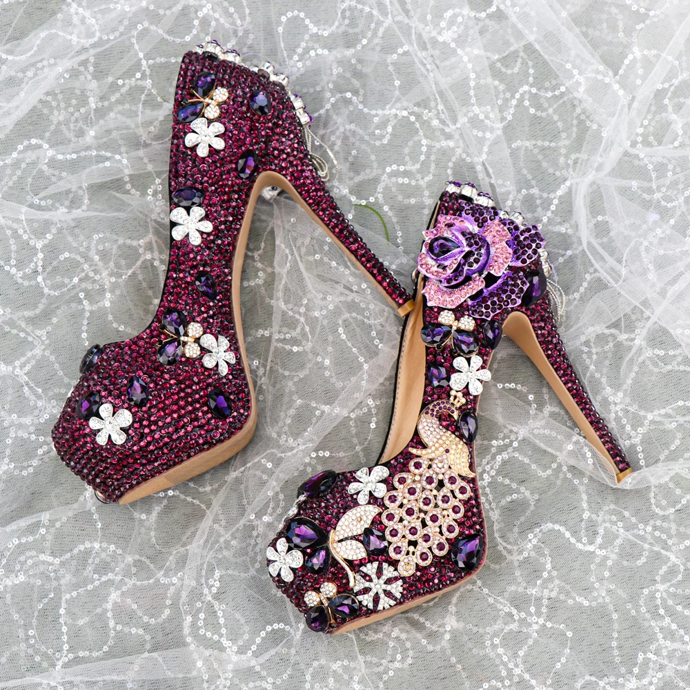Purple Sparkly High Heels