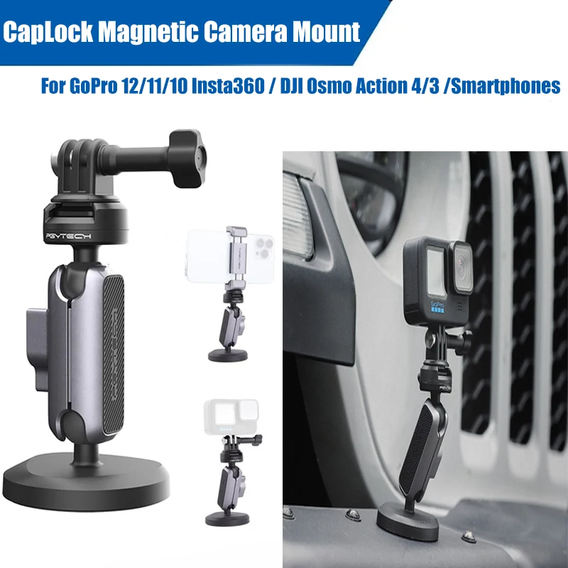 PGYTECH-CapLock-Magnetic-Camera-Mount-adaptador-girat-rio-de-360-apto ...