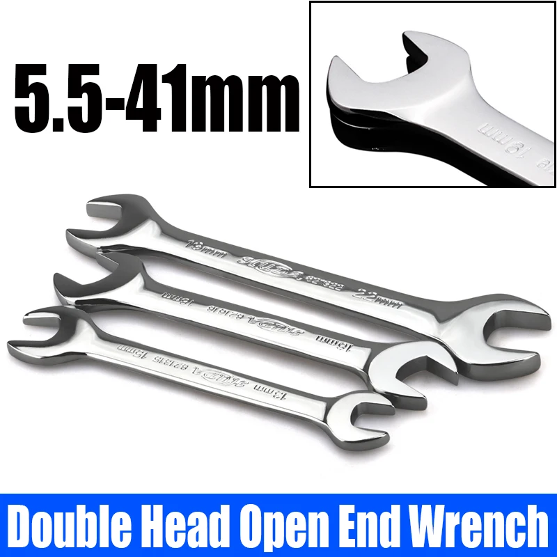 1PCS-Double-Head-Open-End-Wrench-5-5-41mm-High-Carbon-Steel-Combination ...