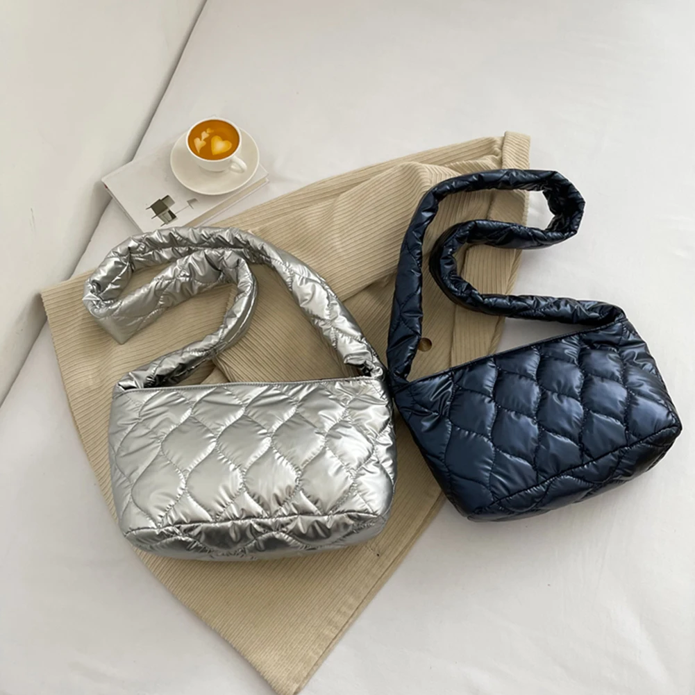 Women Cotton-padded Bags Fashion Autumn Winter Quilted Crossbody Bags ...