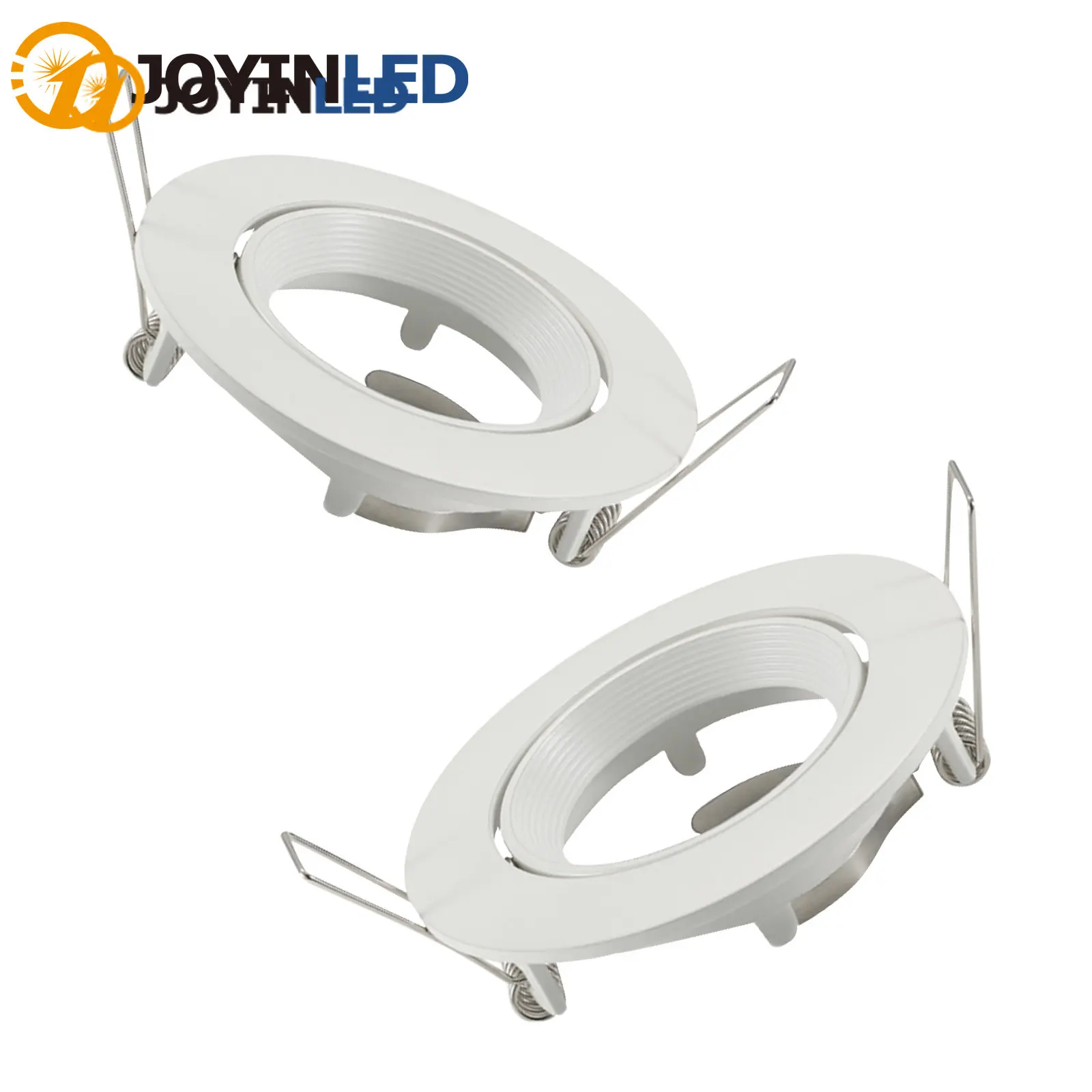Round-White-Nickel-LED-Recessed-Ceiling-Down-Light-Fittings-Frame-for ...
