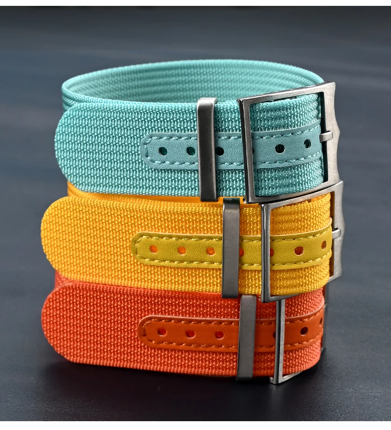 20 22mm Premium Hight Quality Nylon Watch Strap Military Durable Wrist 9563