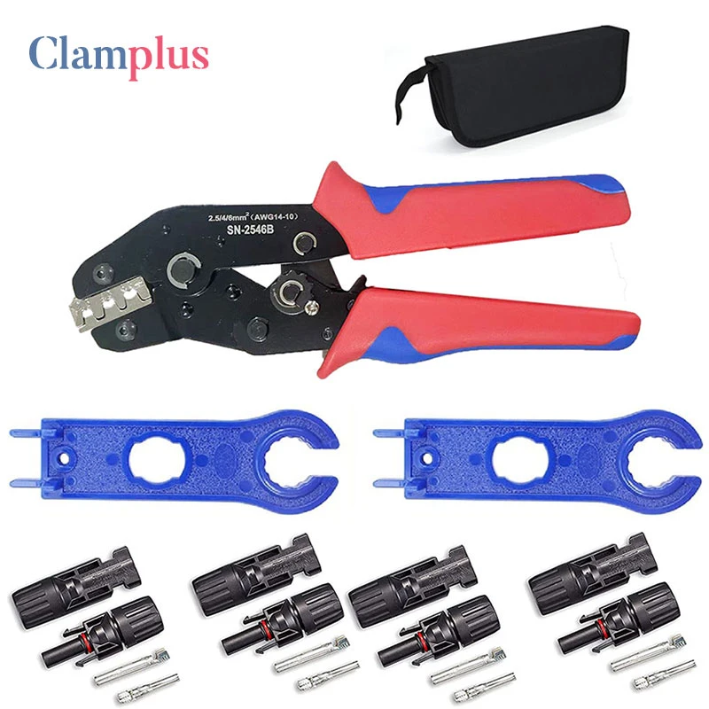 SN 2546B Photovoltaic Crimping Tool Set Wire Crimper Plier Kit Mini ...