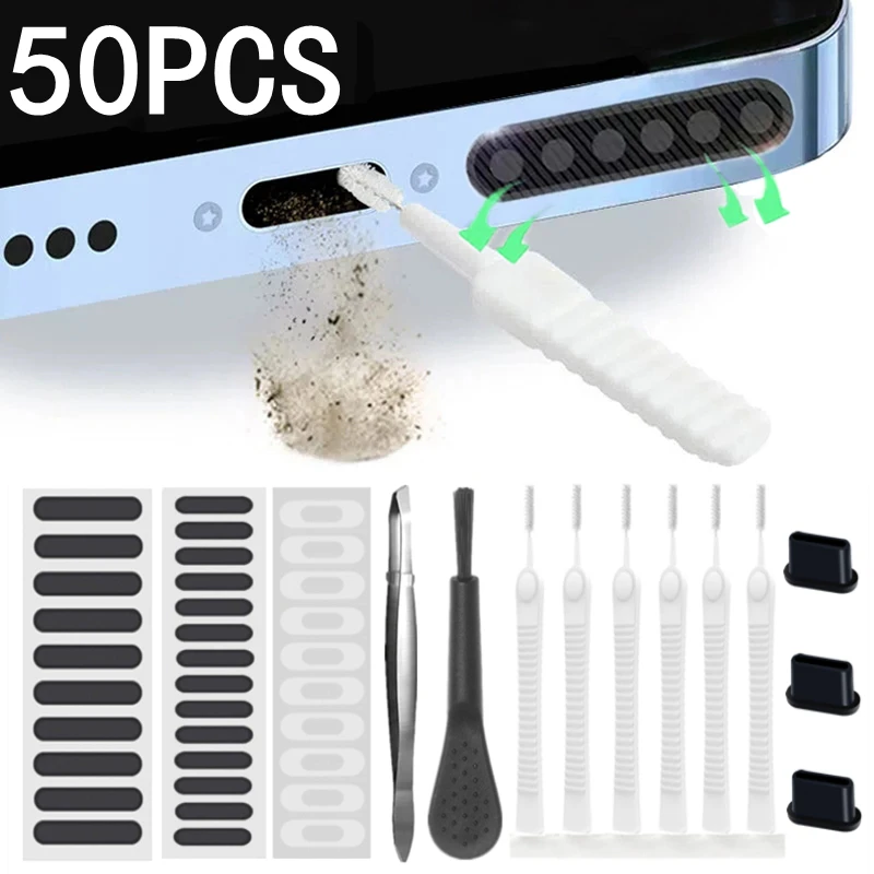 For iPhone Samsung Mi Mobile Phone Speaker Dustproof Cleaning Brush ...