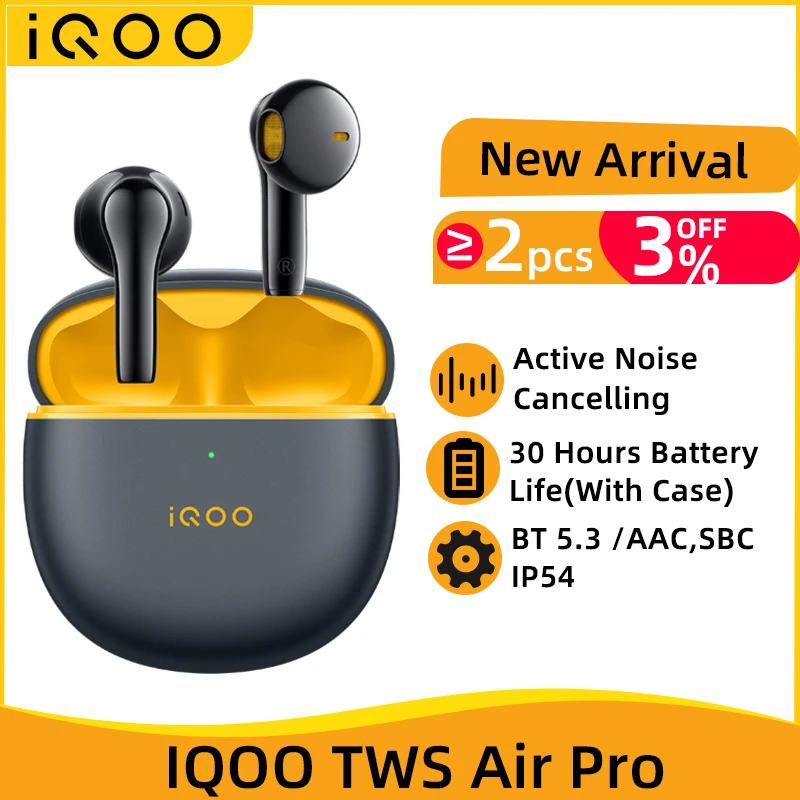 VIVO-iQOO-TWS-Air-Pro-TWS-Earphone-Active-Noise-Cancelling-Wireless ...