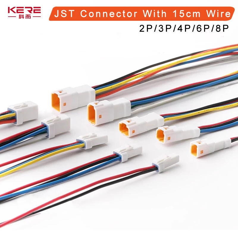 1-Set-JST-Automobile-Car-Waterproof-Connector-2-3-4-6-8Pin-Male-Female ...