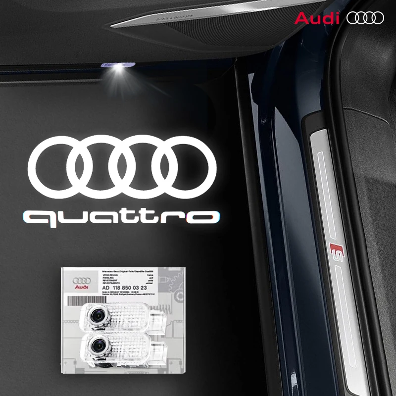 2Pcs-Car-Door-Welcome-Light-Led-Projector-Lamp-Courtesy-Lights-for-Audi ...