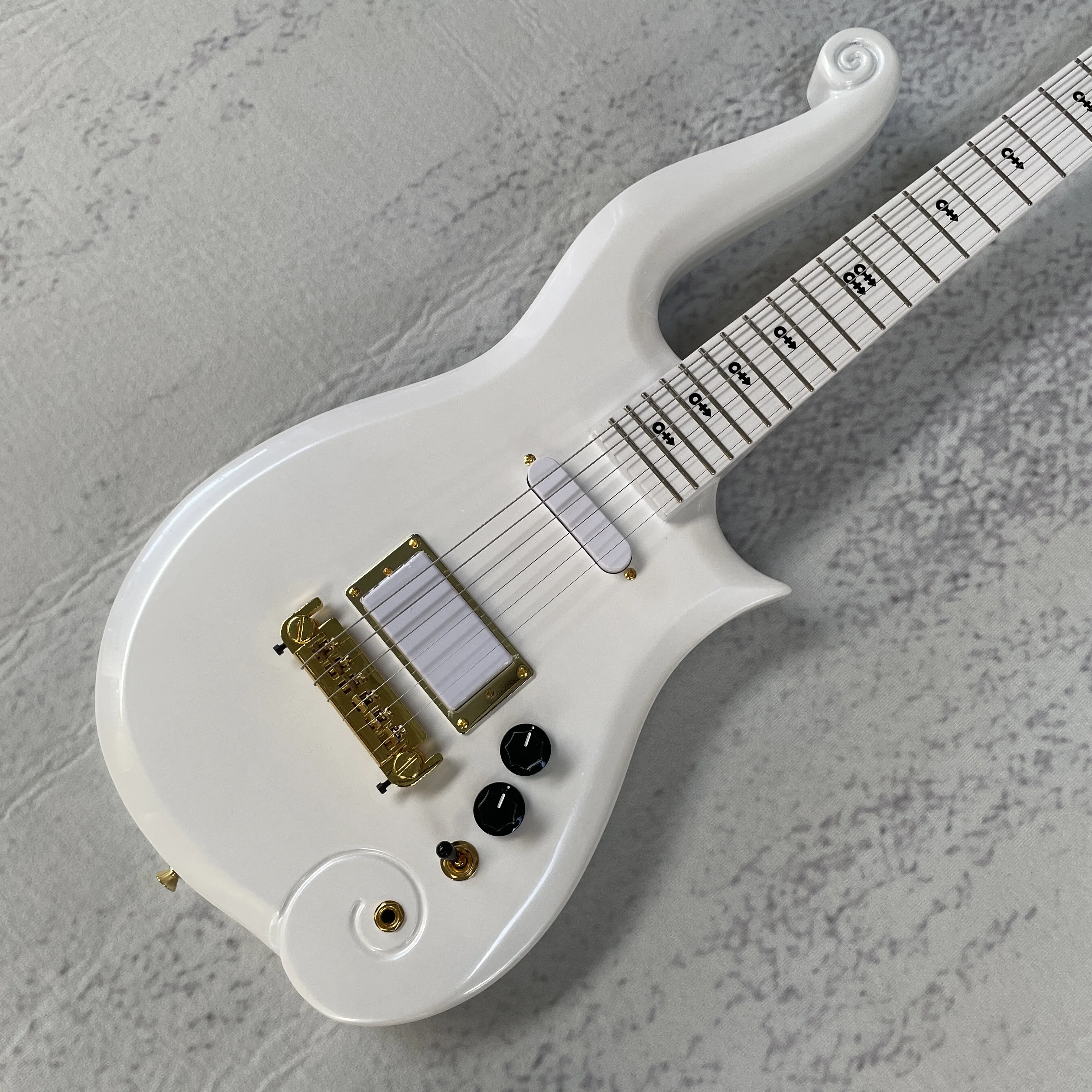 White Six-String Electric Guitar, Classic Style, Mahogany Wood, Hot ...