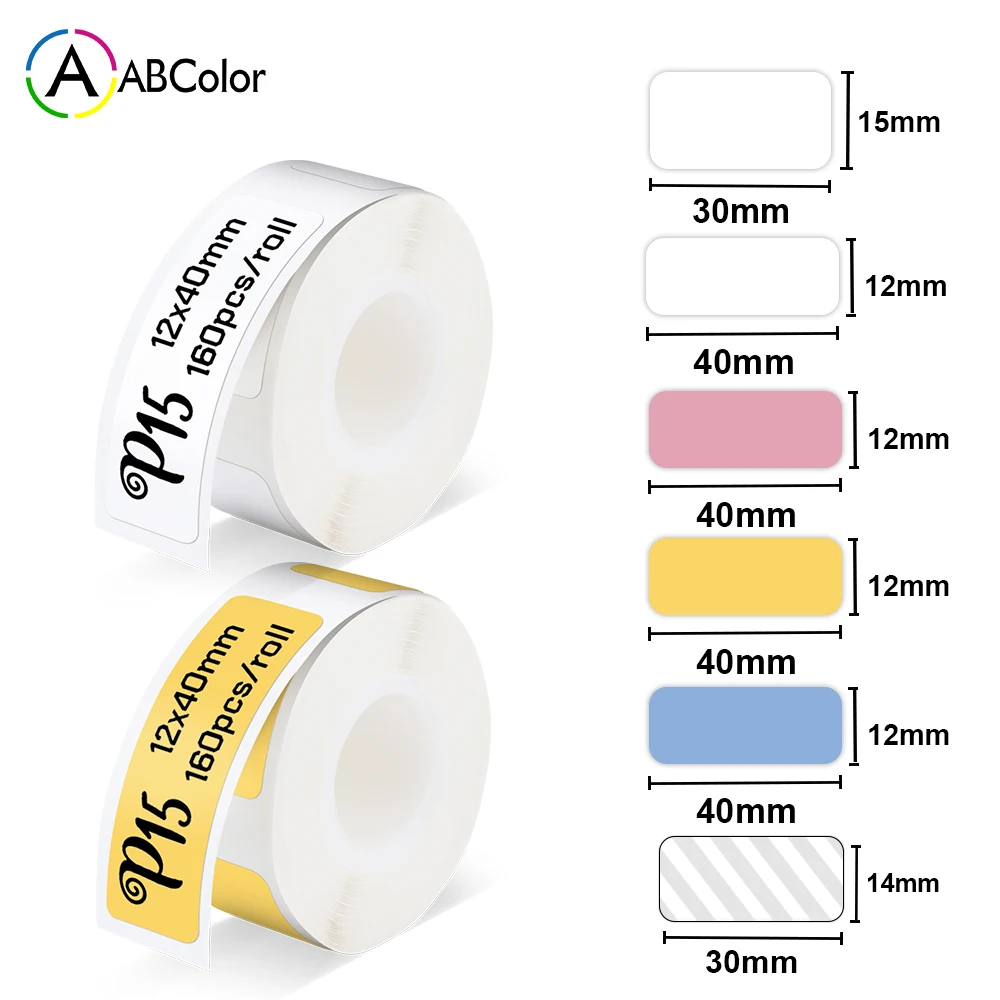 1roll P15 Adhesive Label Paper Suit For Pristar P15 Marklife P15 P12 ...