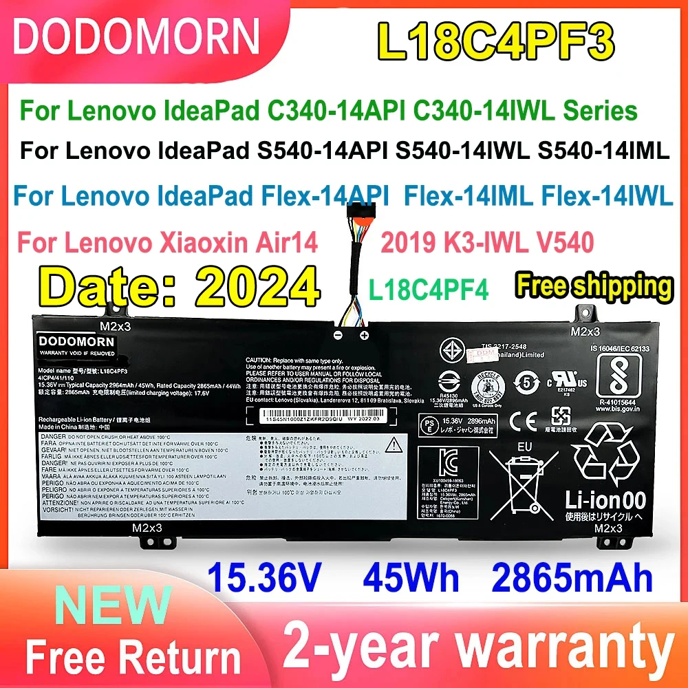 New-L18C4PF3-Laptop-Battery-For-Lenovo-IdeaPad-S540-14IWL-C340-14API ...