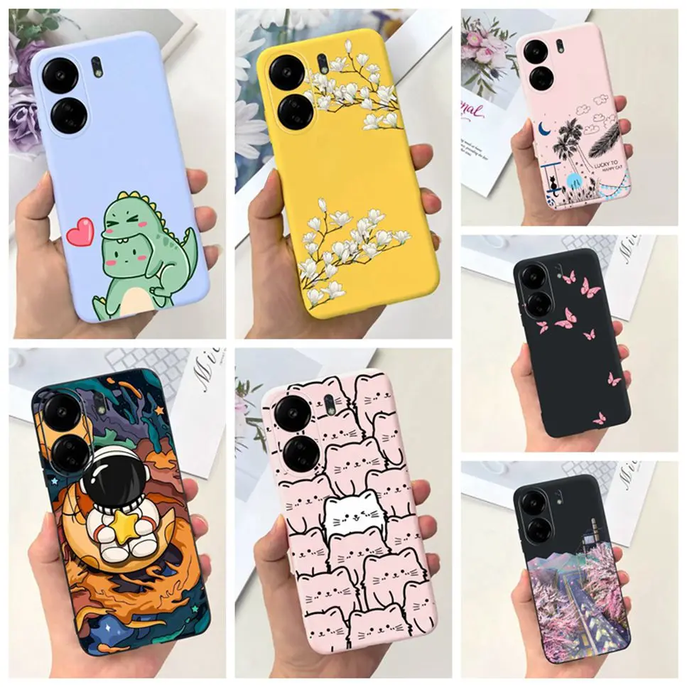 For-Xiaomi-POCO-C65-Case-Cute-Cartoon-Cat-Painted-TPU-Silicone-Back ...