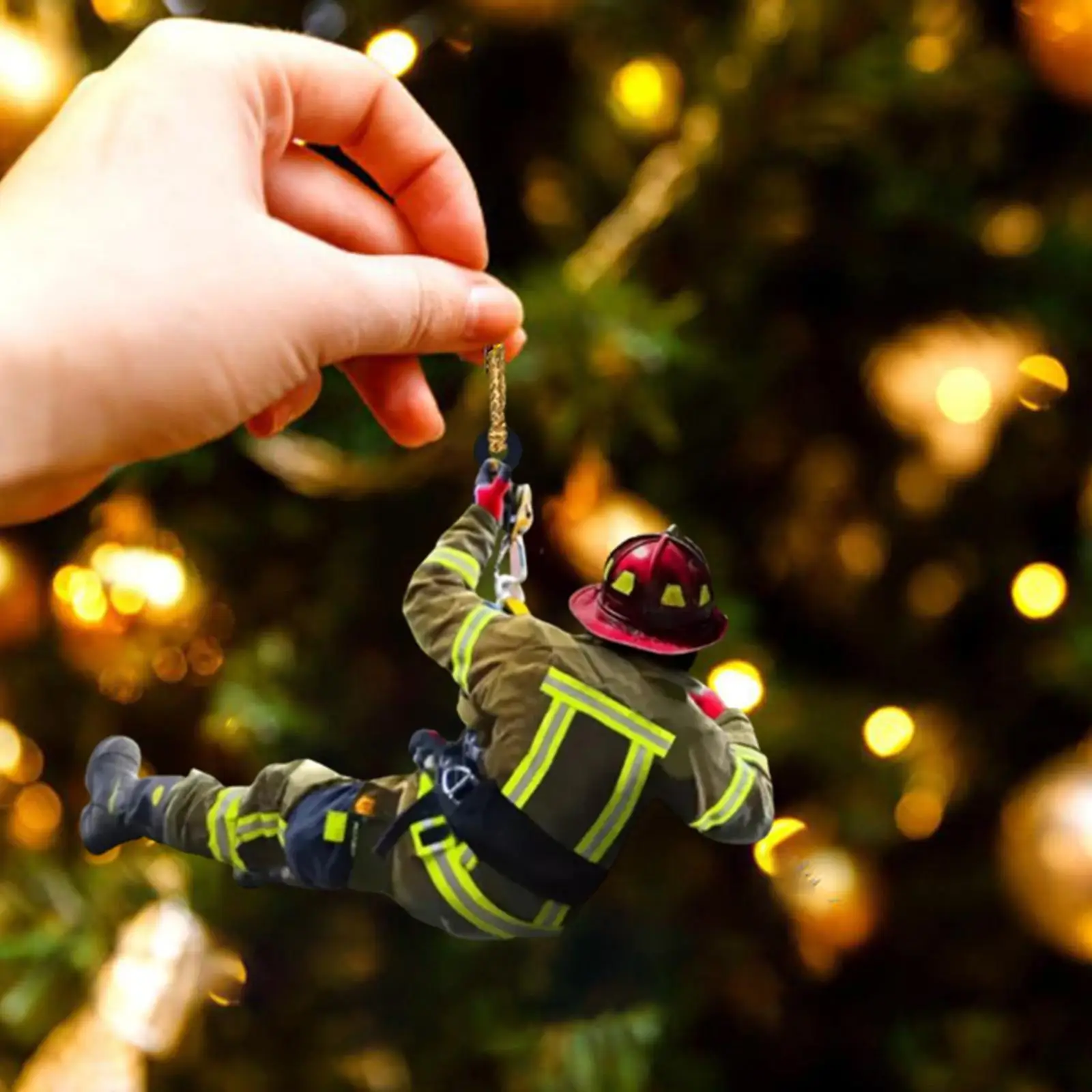 Firefighter-Hanging-Pendant-Christmas-Tree-Home-Decoration-2D-Arcylic ...