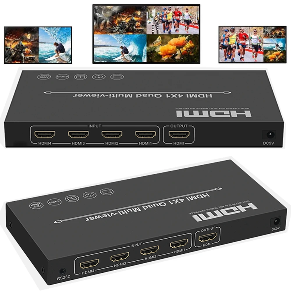 4x1 Hdmi Multi-viewer 1080p 4 Input Hdmi Multiviewer Hdmi 4x1 Quad ...