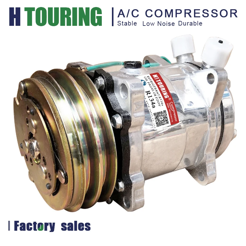 Sanden-508-compressor-sd508-5H14-Compressor-12V-2-Groove-V-Blet-Pulley ...