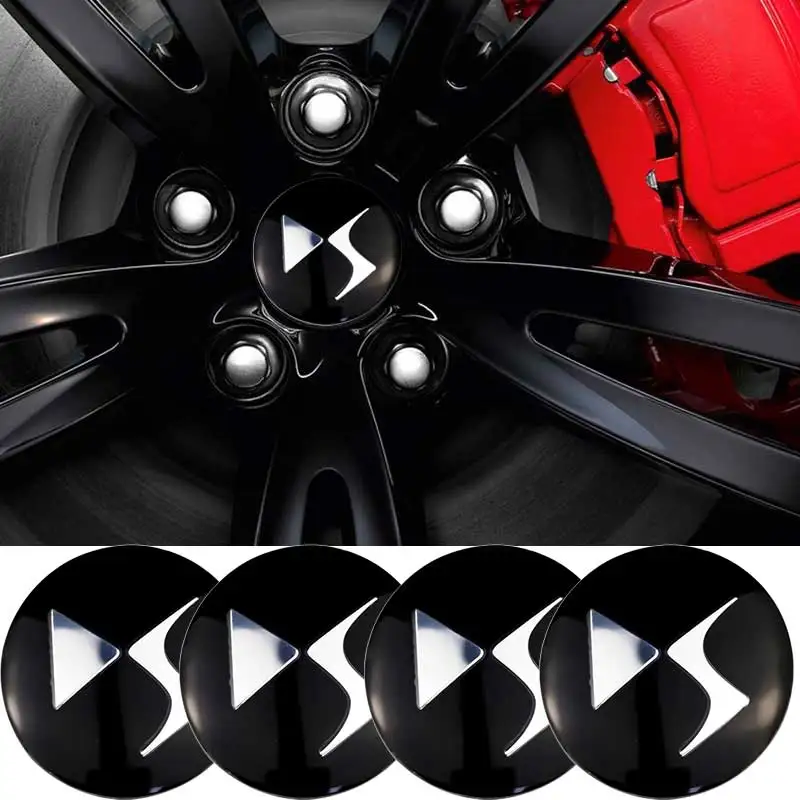 4Pcs-For-DS-Logo-Car-Wheel-Center-Emblem-Stickers-Hub-Badge-For-Citroen ...