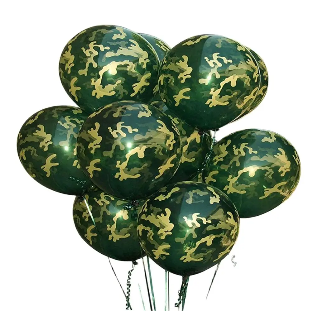 Camouflage Latex Balloons Army Green Globos Military Theme Birthday ...