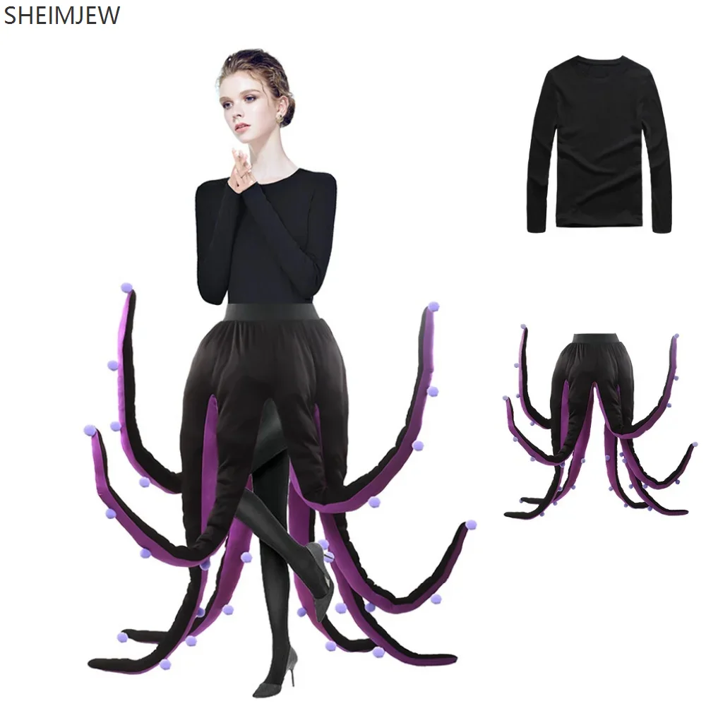 Halloween Adult Evil Octopus Witch Cosplay Costumes Unisex Funny Marine ...