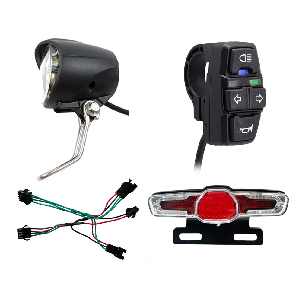 36V 48V Battery E-Bike Front Brake Rear Light Kit Contain Horn ...