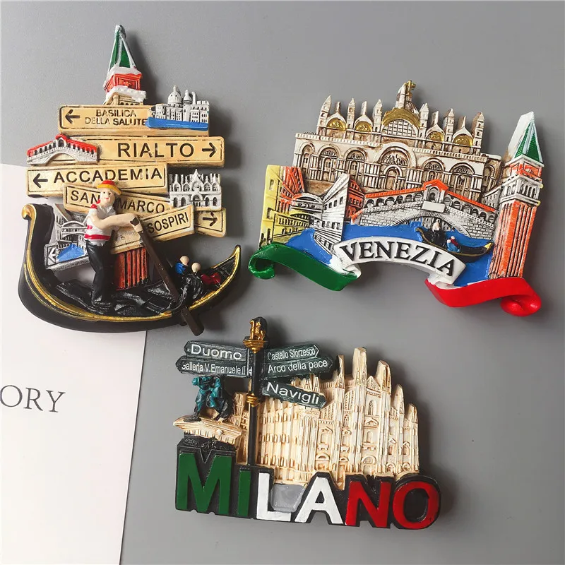 European-Souvenir-Refrigerator-Magnets-Milan-Venice-Italy-European ...