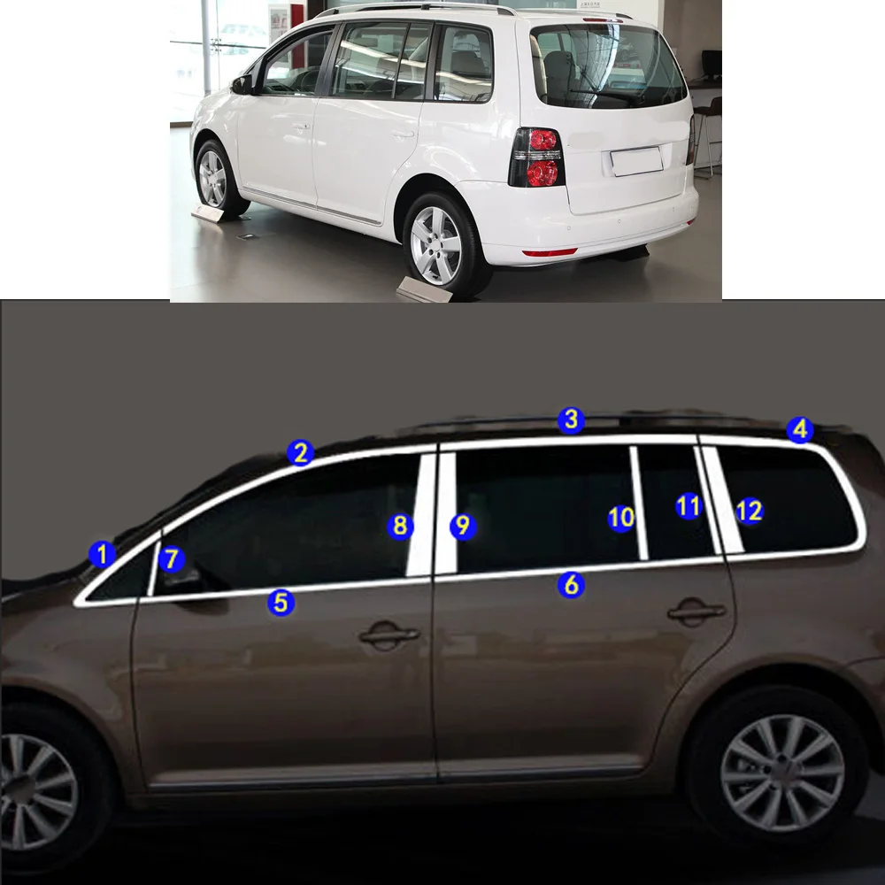 Car-Sticker-Garnish-Pillar-Window-Middle-Strip-Trim-Frame-Hoods-For-VW ...