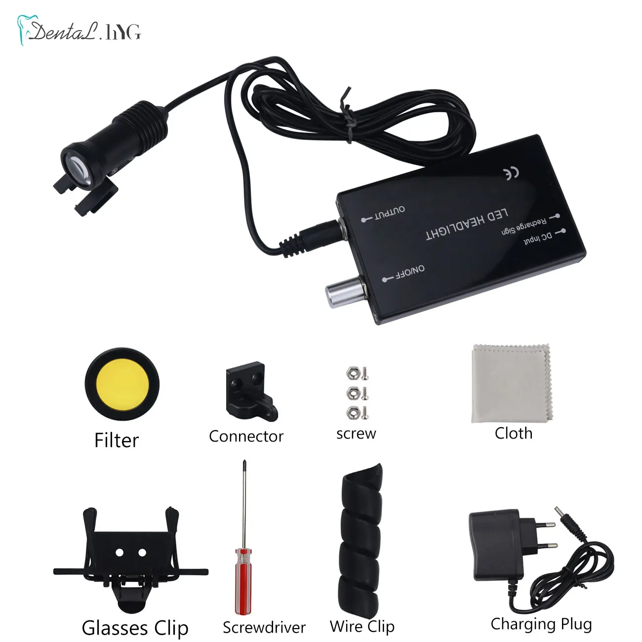 Faro-delantero-de-5W-con-Clip-para-gafas-lupa-Dental-lupa-Dental-para ...