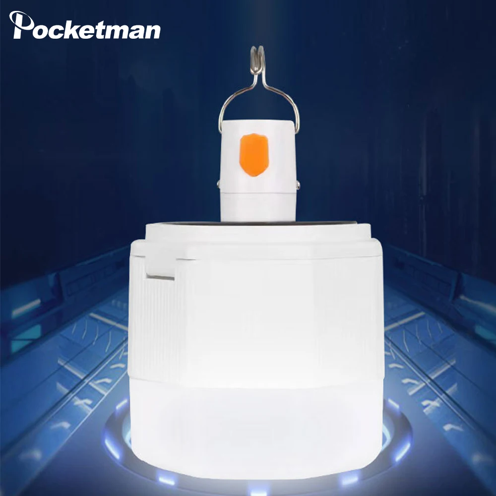 LED Solar Emergency Light Bulb USB Lamp Bulbs Outdoor Camping Light ...
