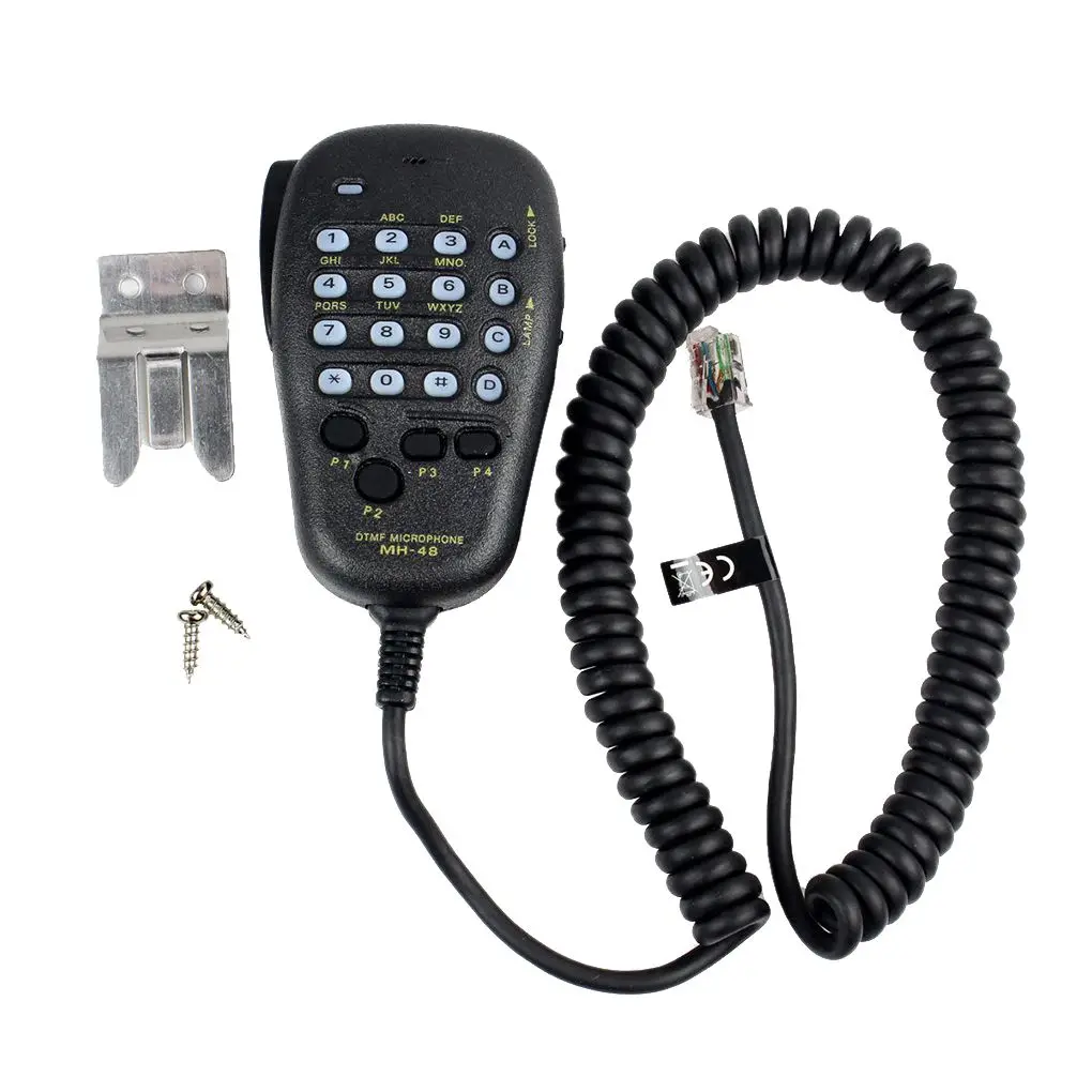 MH-48-Car-Radio-Mic-6-Pin-DTMF-Microphone-Speaker-for-Yaesu-Mobile ...