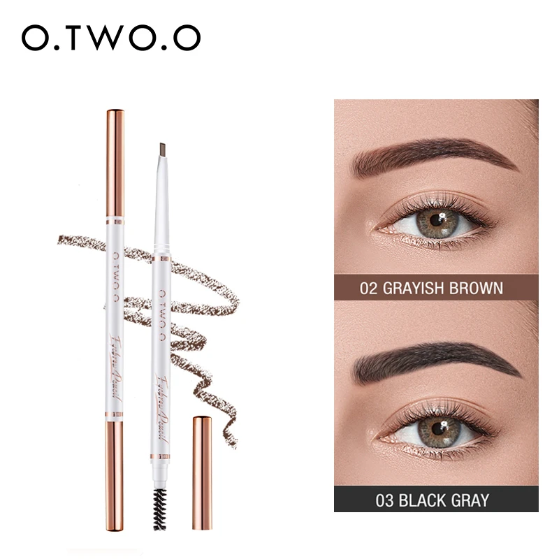 O.two.o Ultra Fine Eyebrow Pencil Brow Enhancers 1.5mm Waterproof Long ...