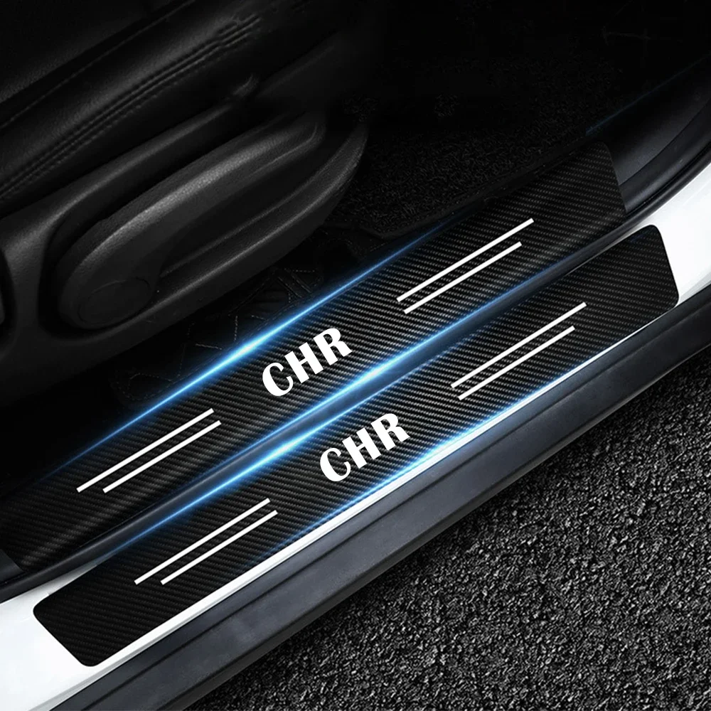 4pcs-Car-Door-Sill-Protector-Sill-Plate-Stickers-For-Toyota-chr-Door ...
