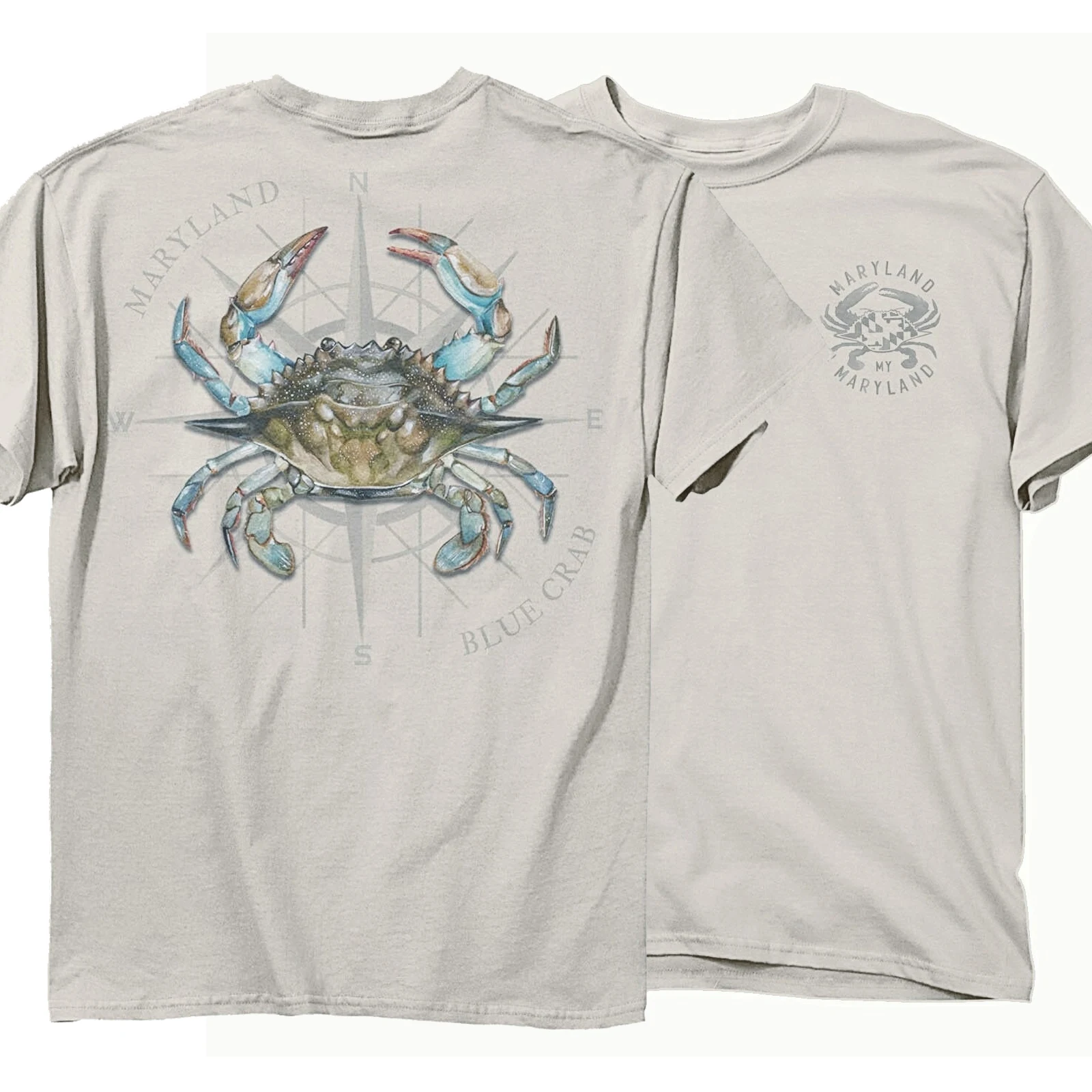 Maryland Blue Crab Printed Fashion Fisherman Crabbers Gift T Shirt New ...