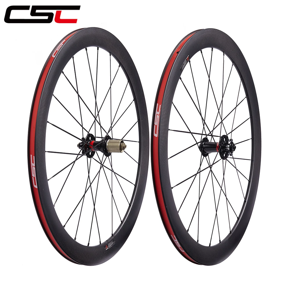 700c Carbon Bicycle Wheelset Disc Brake 6 Bolt Center Lock Hub 24/38/50 ...