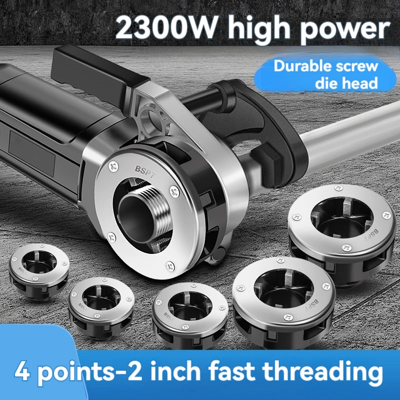 2300W-Portable-Hand-Held-Electric-Pipe-Threading-Machine-Household ...