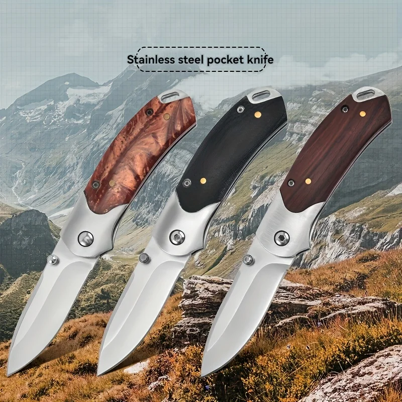 Stainless-Steel-Small-Folding-Knife-Jungle-Blade-Camping-Survival-Multi ...