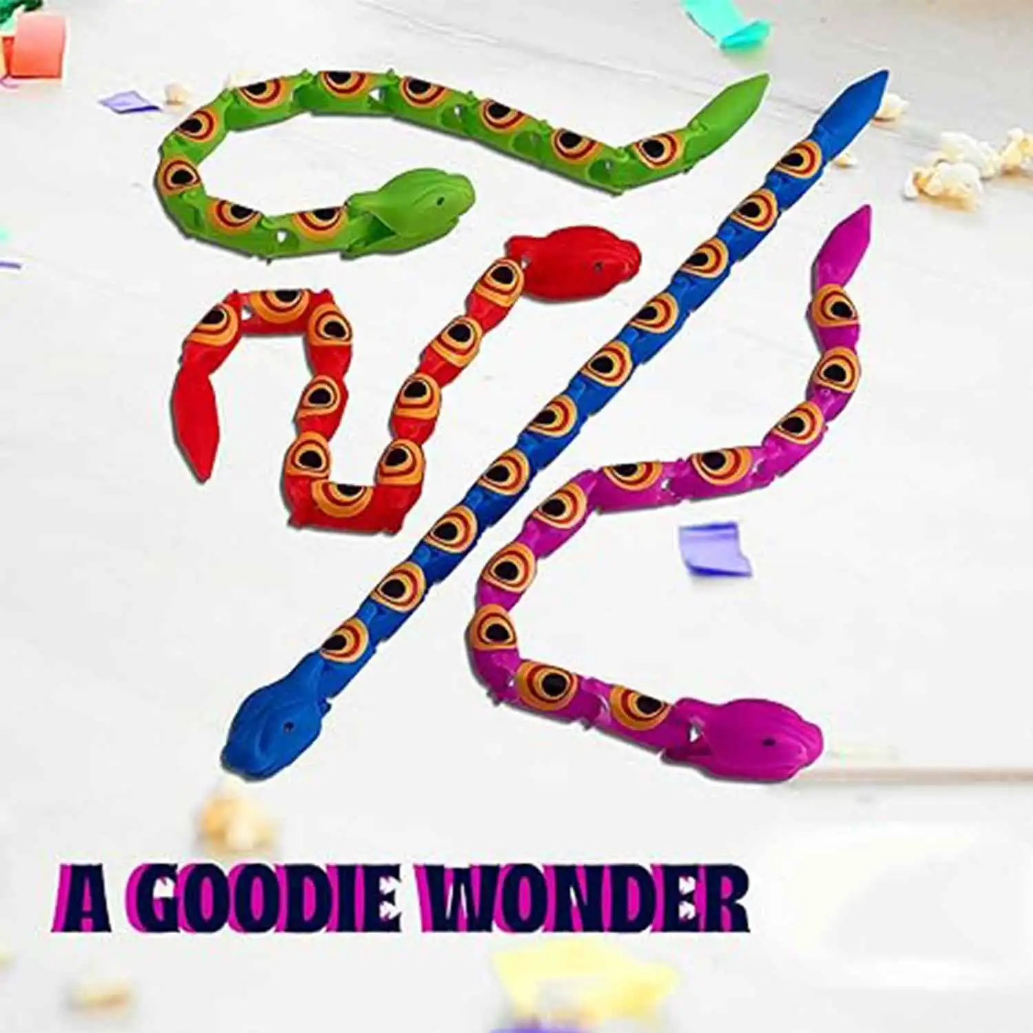 10Pcs-Wacky-Wiggly-Jointed-Snakes-11-Inches-Plastic-Toys-Teach-and ...