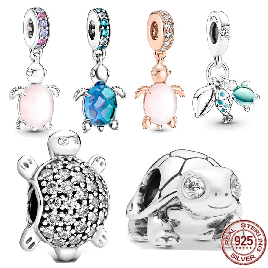 Colgante-de-plata-925-para-pulsera-Pandora-abalorio-de-tortuga-marina ...