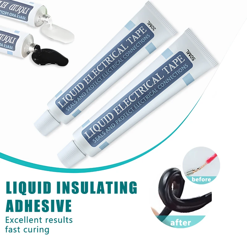30/50ml Liquid Insulating Tape Repair Rubber Electrical Wire Cable Coat ...