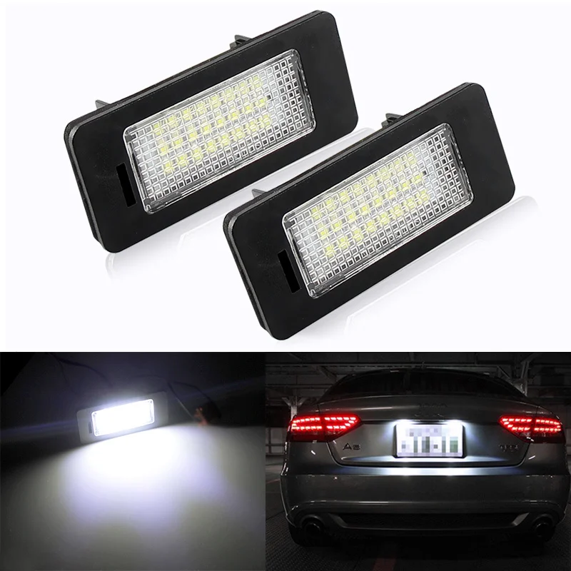2PCS-License-Plate-Light-Led-Side-Marker-Number-Lamp-No-Error-For-Audi ...