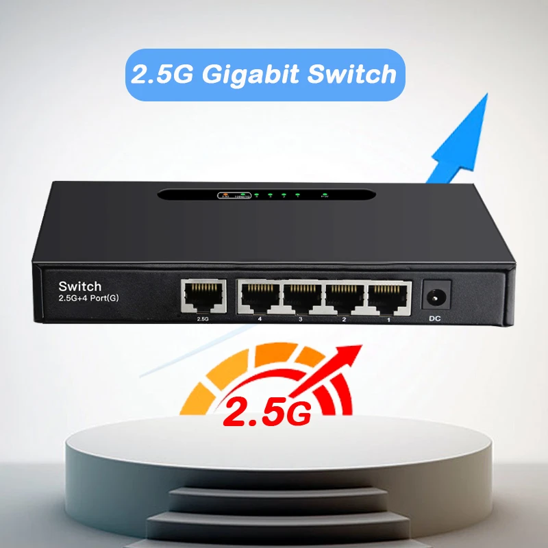2500/1000mbps 2.5G Desktop Gigabit Network Switch Gigabit hub rj45 LAN ...