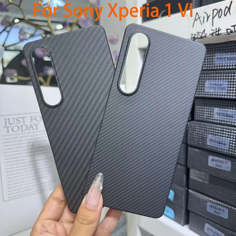 Case-for-Sony-Xperia-1-VI-1VI-6th-Real-Carbon-Fiber-Aramid-Anti ...