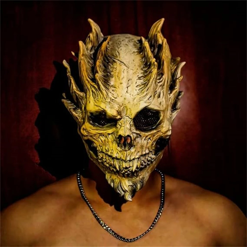Full-Head-Skull-Mask-Scary-Skeleton-Latex-Demon-Masks-Creepy-Old-Bones ...