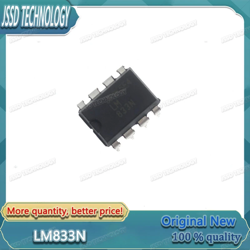100PCS-LM833N-DIP8-LM833-DIP-8-833N-833-Dual-channel-low-noise ...